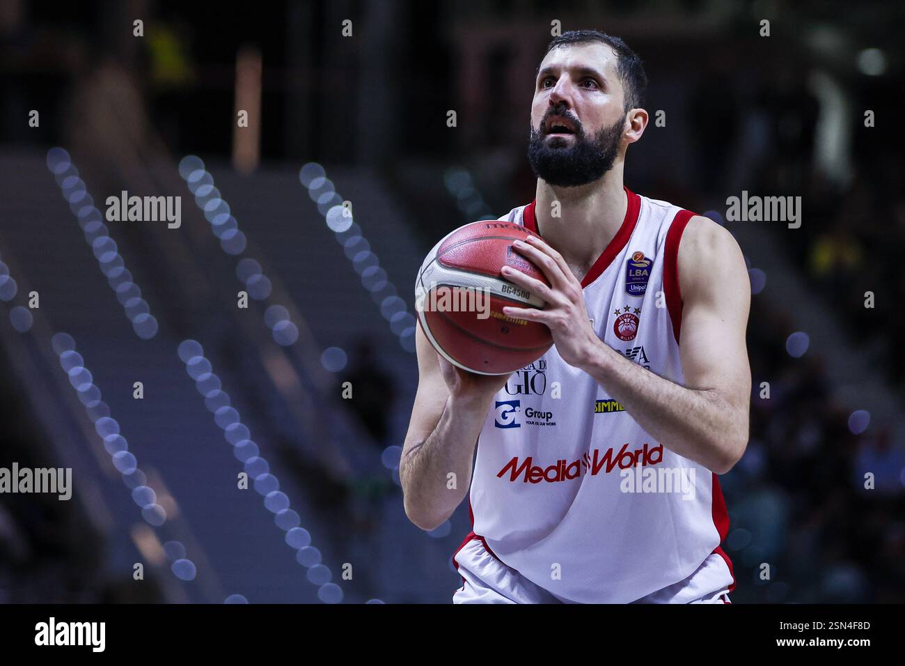 Turin, Italy. 12th Feb, 2025. Nikola Mirotic #33 of EA7 Emporio Armani ...