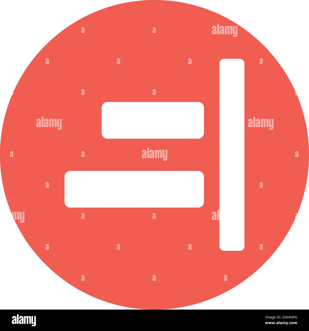 Right alignment Vector Icon Design Illustration Stock Vector Image ...