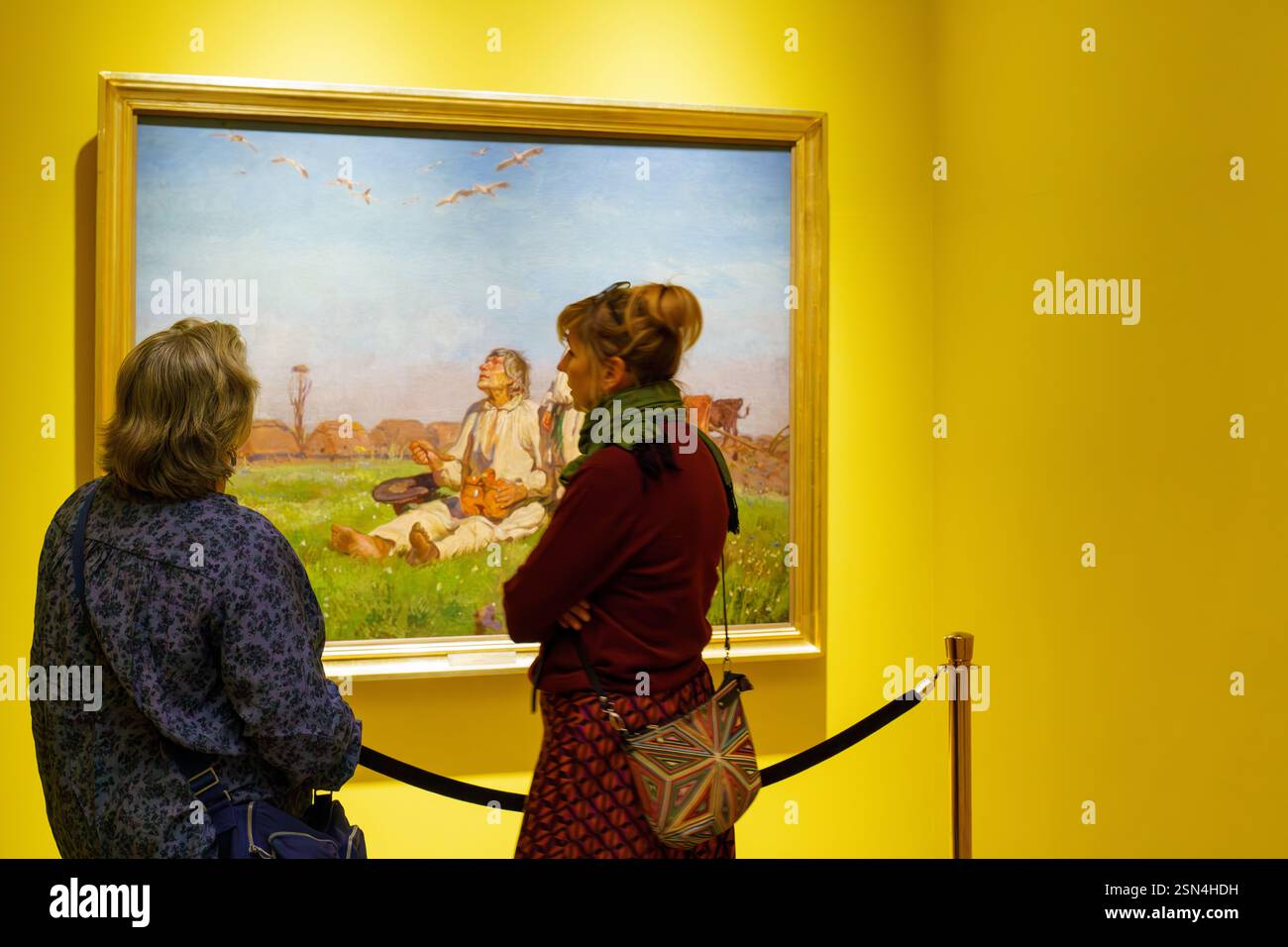Paintings by Józef Chełmoński on a temporary exhibition at National ...