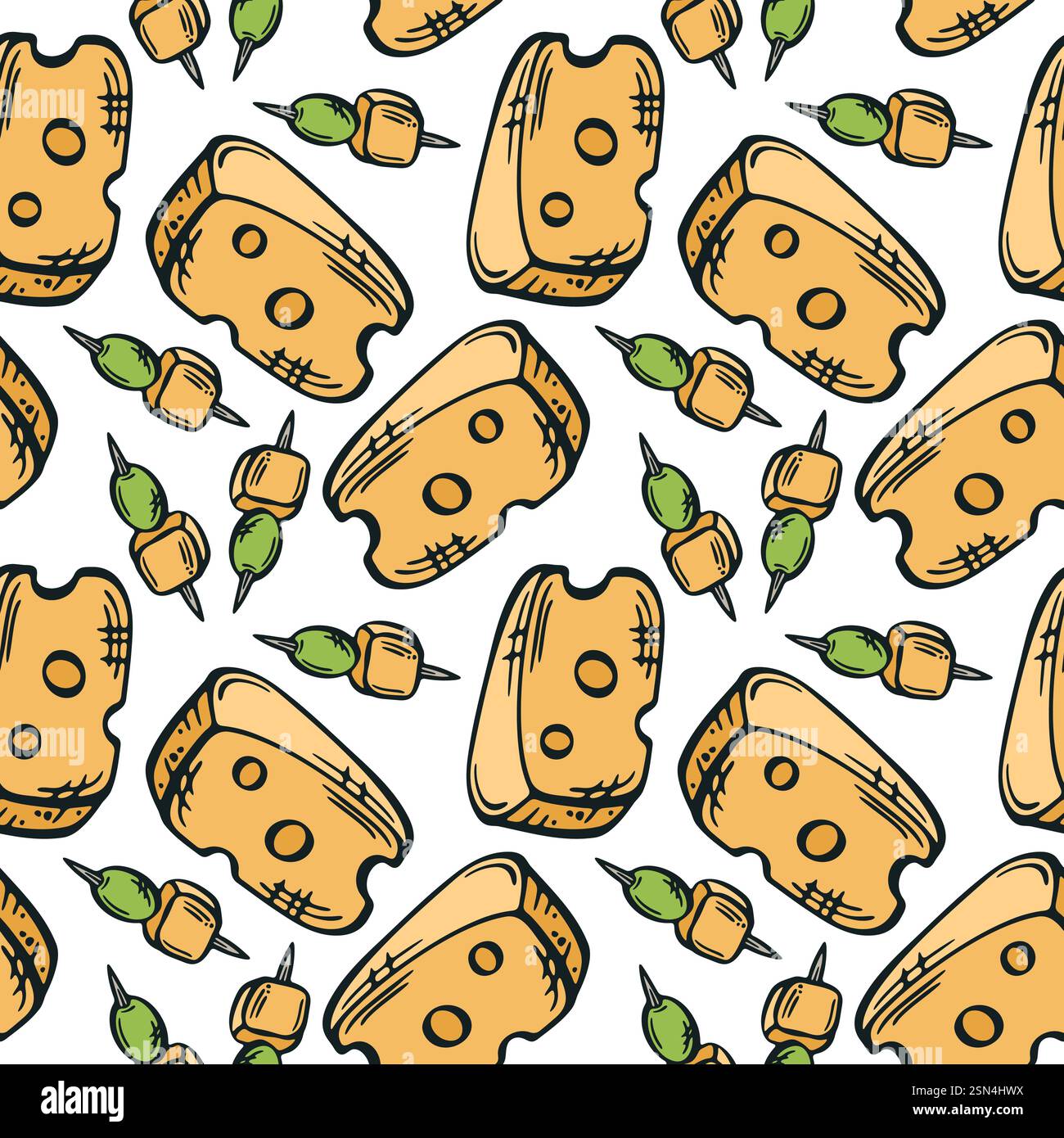 Cheese seamless pattern vector illustration Stock Vector Image & Art ...