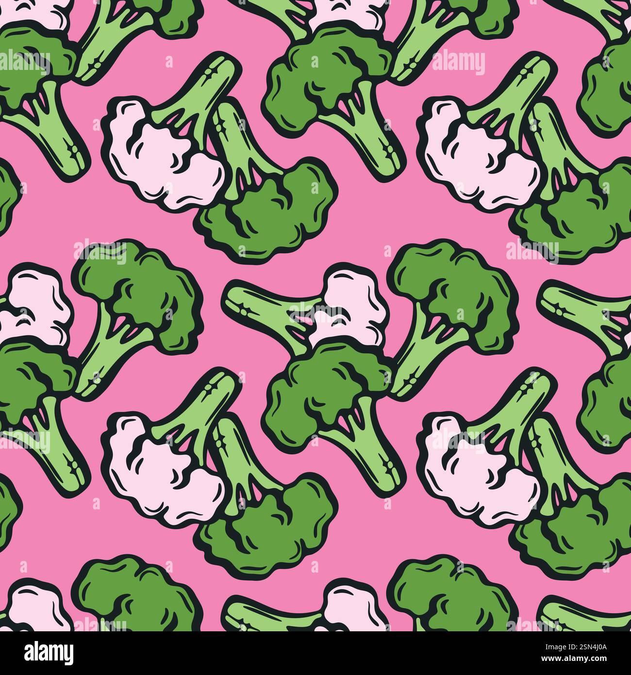 Broccoli seamless pattern vector illustration Stock Vector Image & Art - Alamy