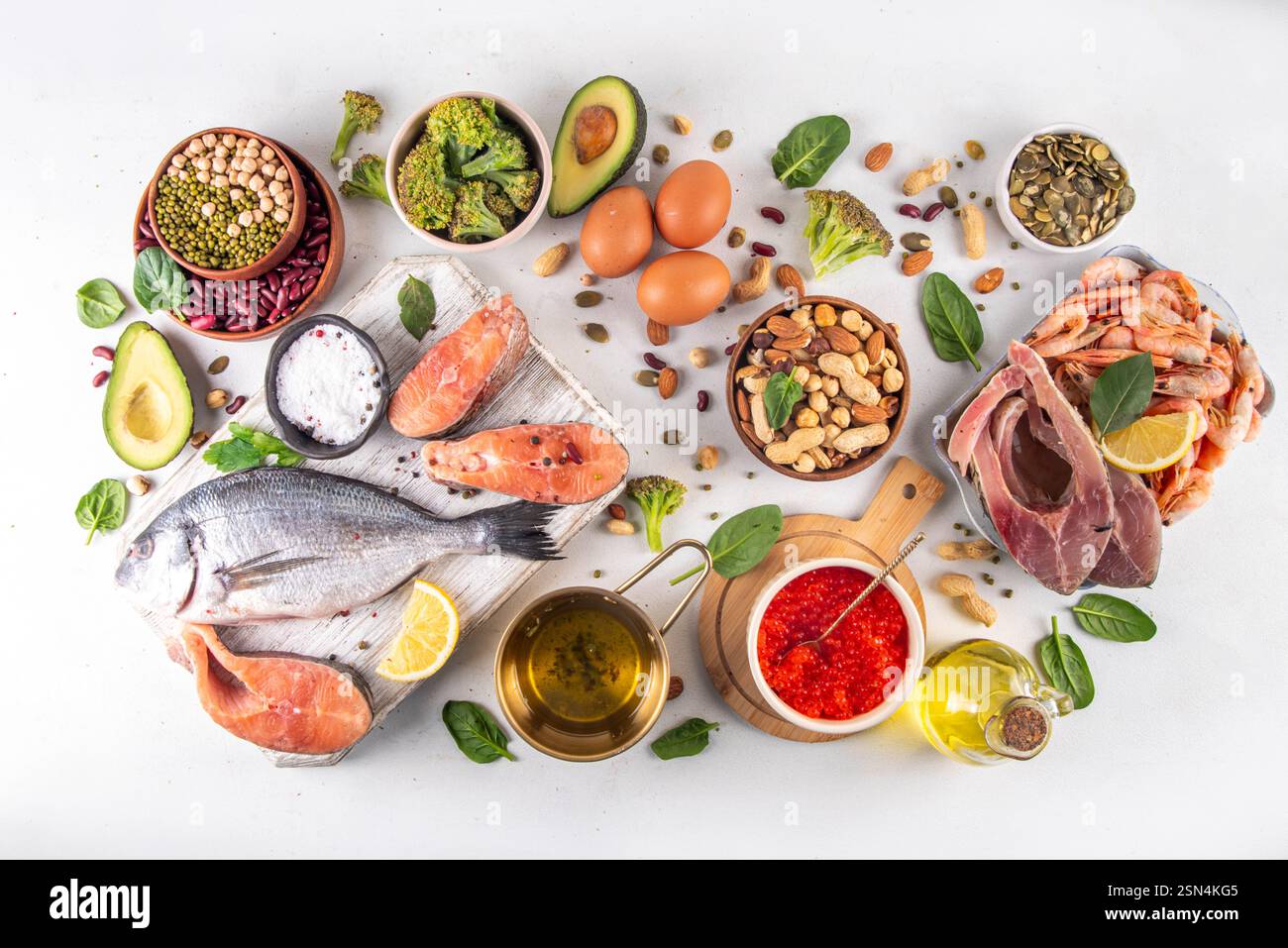 Variety food rich in Omega-3, ALA, EPA, DHA healthy fatty acids sources ...