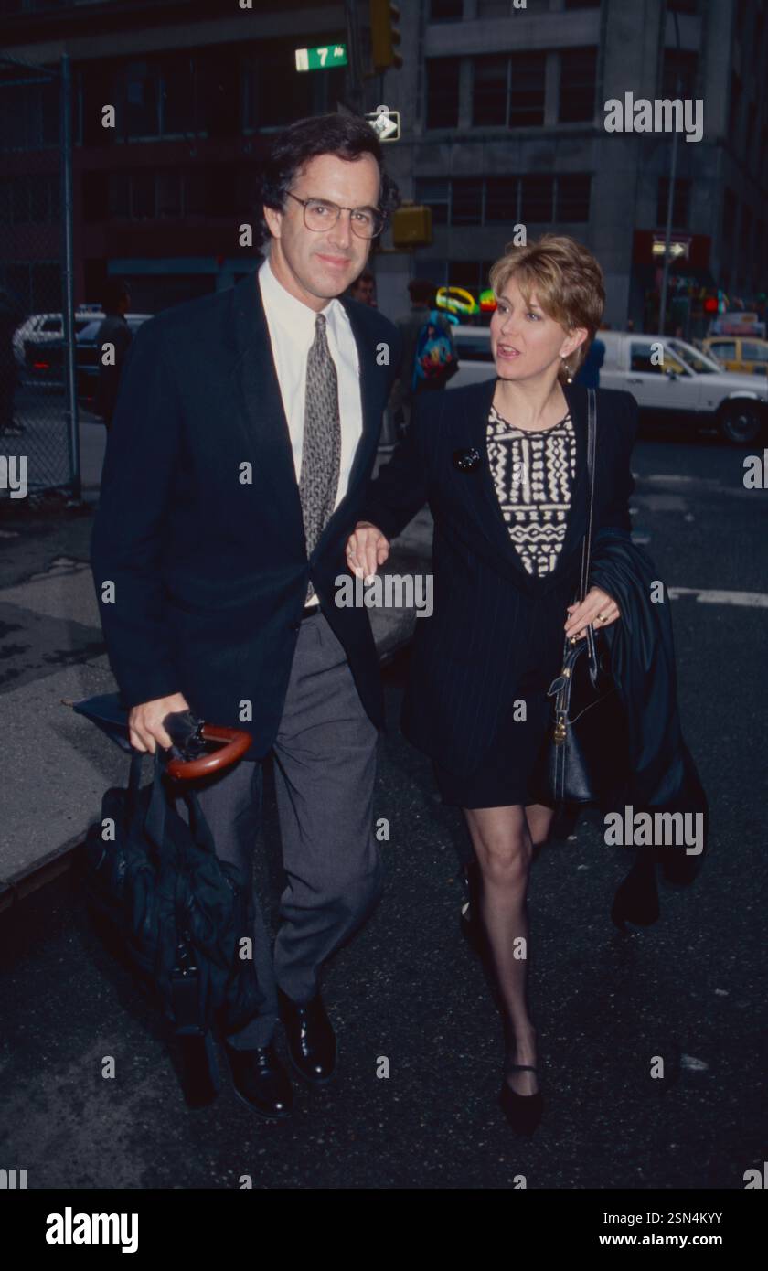 Gary Trudeau and Jane Pauley attend the opening night of "Rent" at the ...