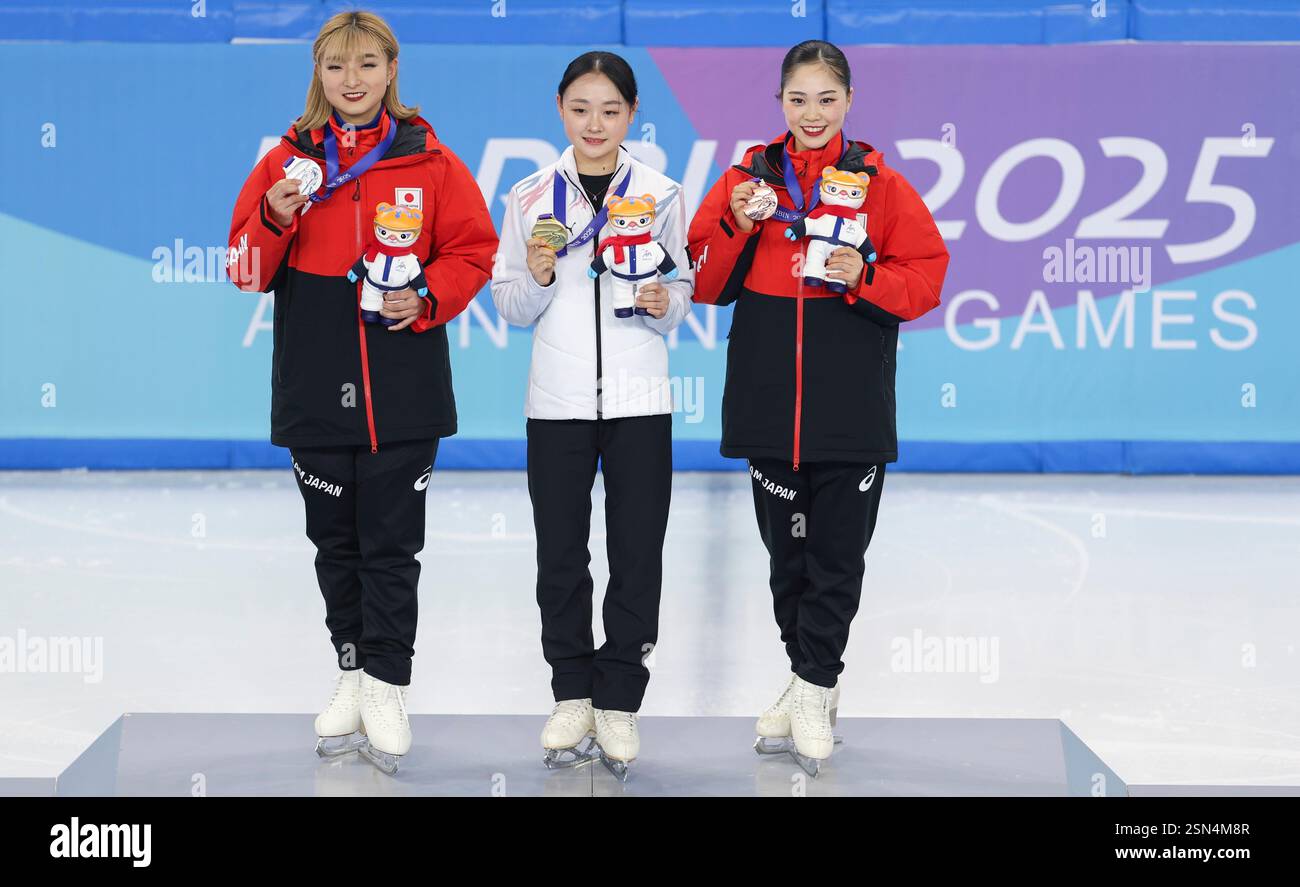 Harbin, China's Heilongjiang Province. 13th Feb, 2025. Gold medalist ...