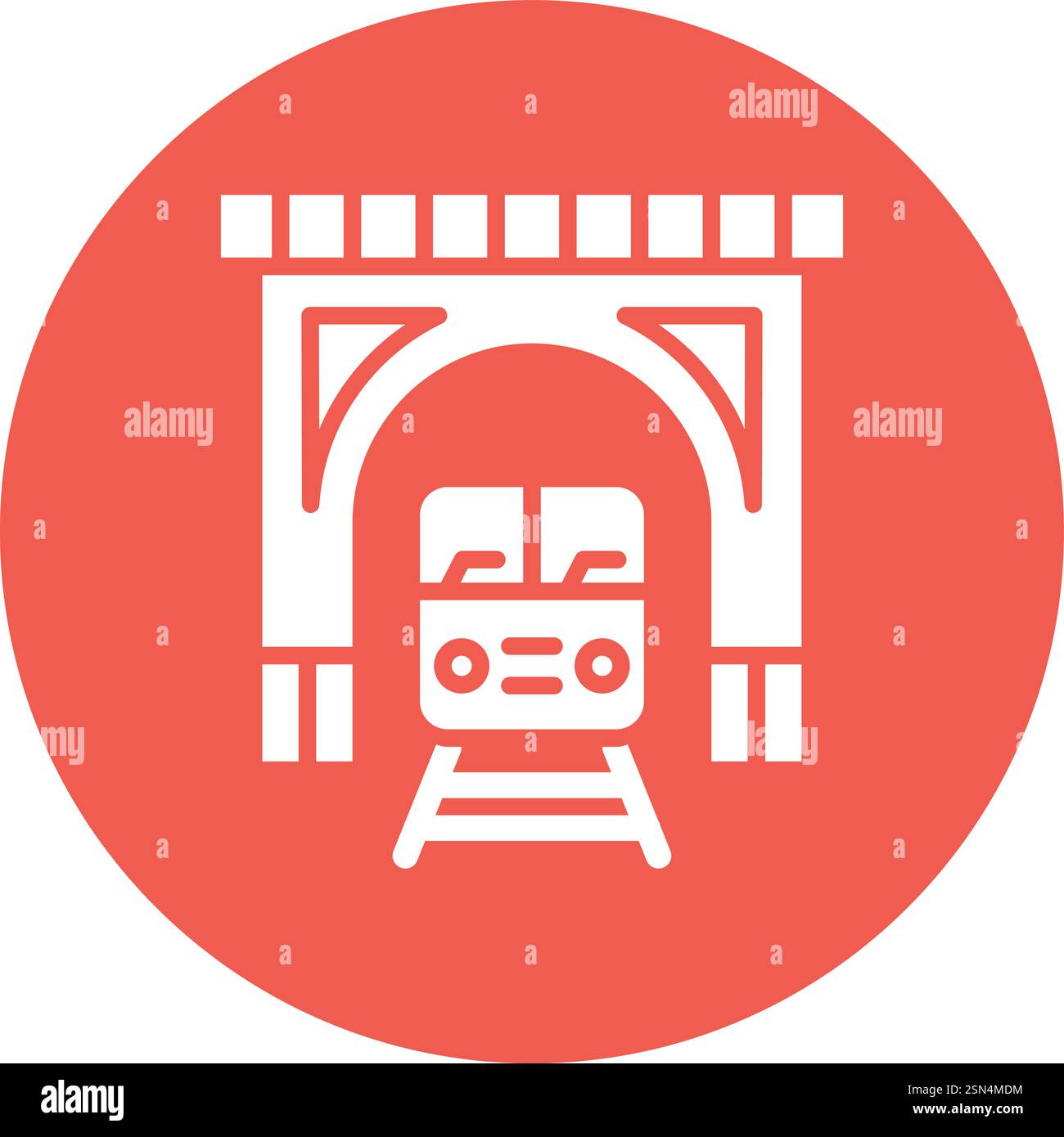 Train tunnel Vector Icon Design Illustration Stock Vector Image & Art ...