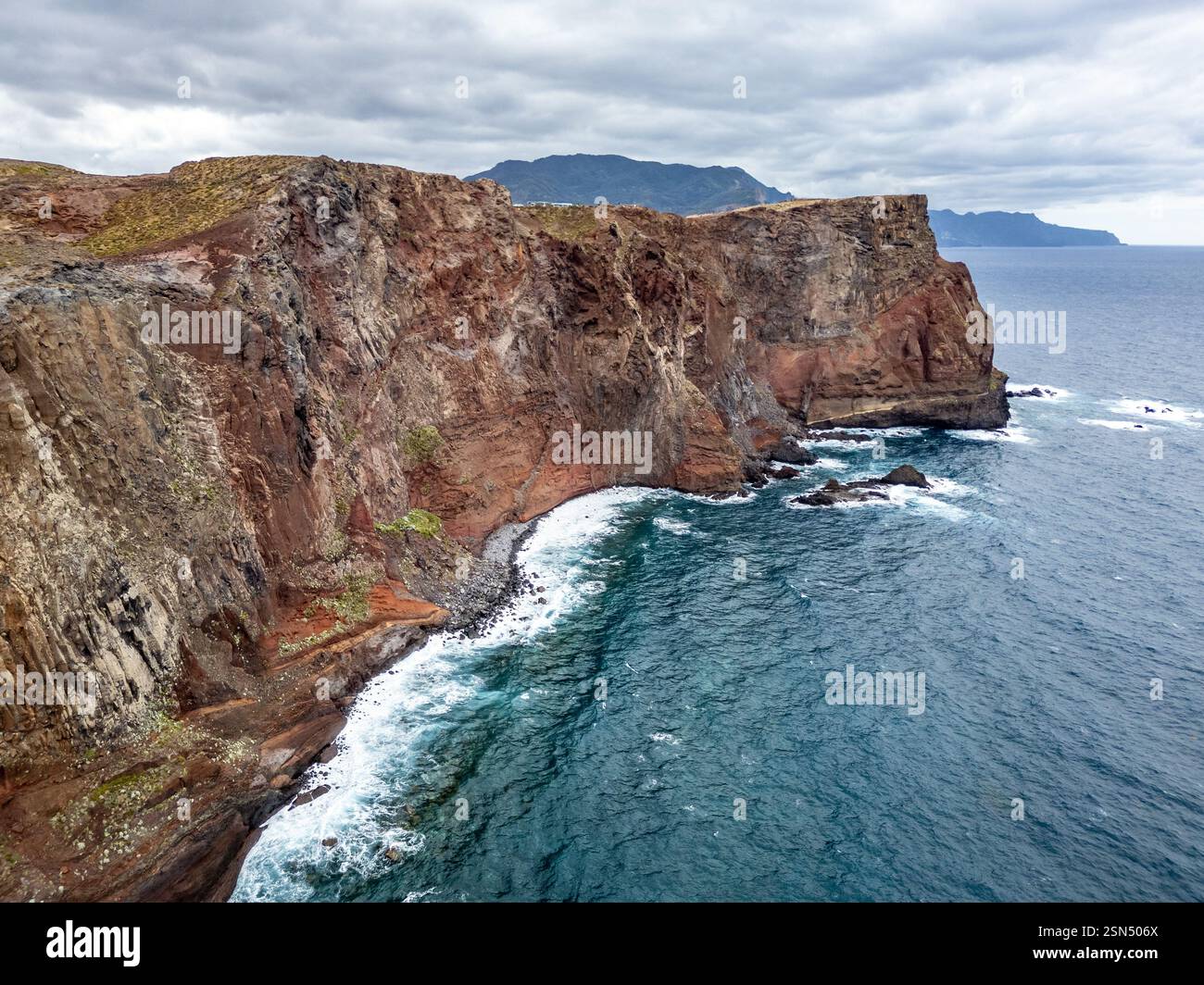 Area of nature reserve on Ponta de Sao Lourenco, easternmost point of ...