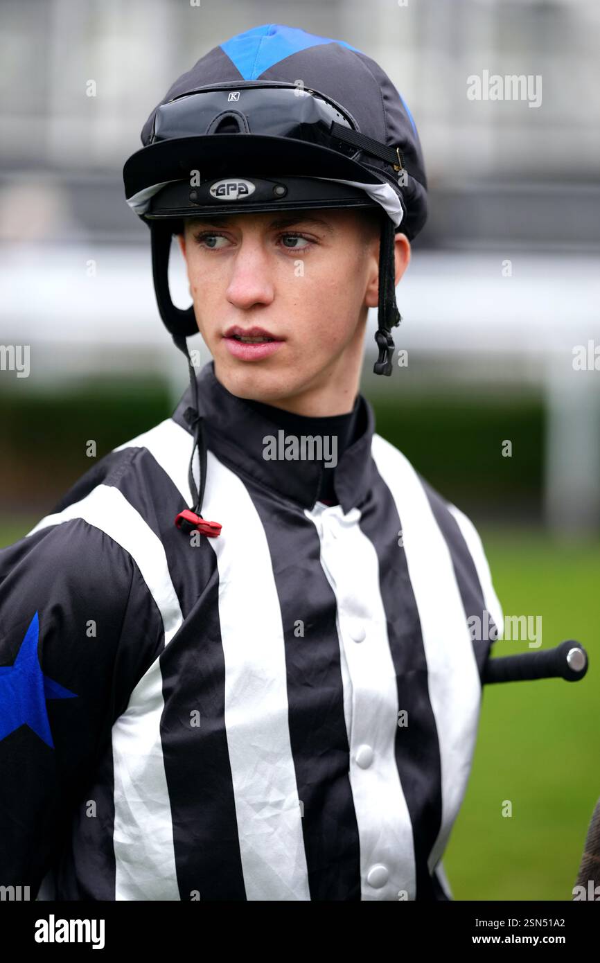 Jockey Taylor Fisher at Sandown Racecourse, Esher. Picture date ...