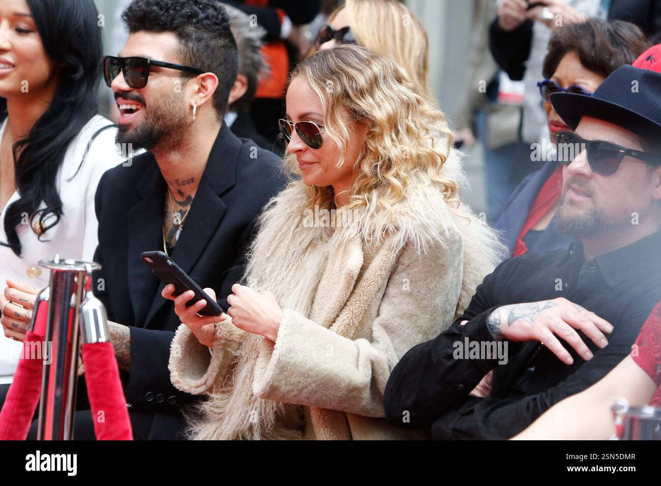 Miles Richie (l-r), Nicole Richie and Joel Madden pose at Lionel Richie ...