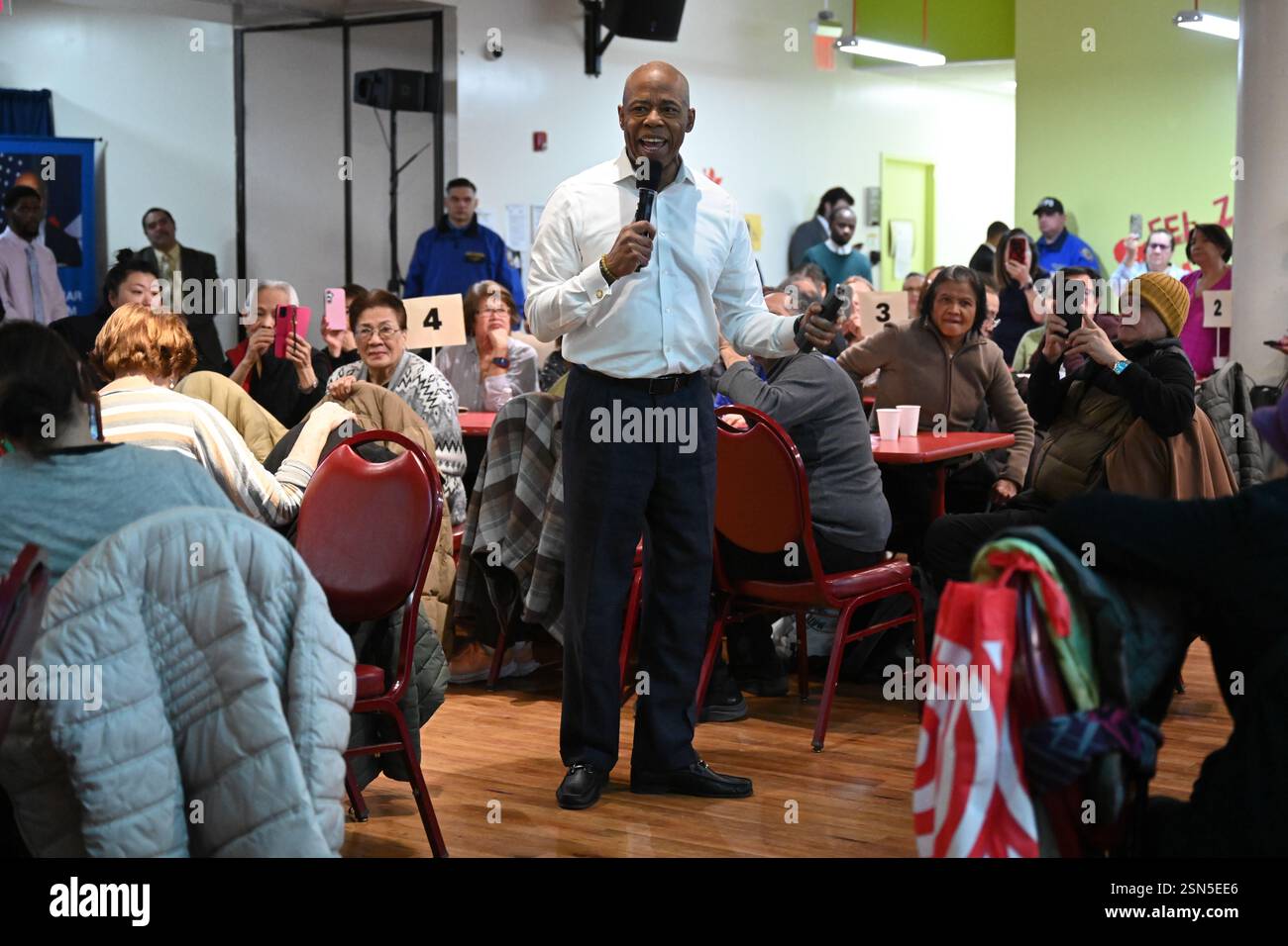 Mayor Eric Adams hosts an older adult town hall at Sunnyside Community ...