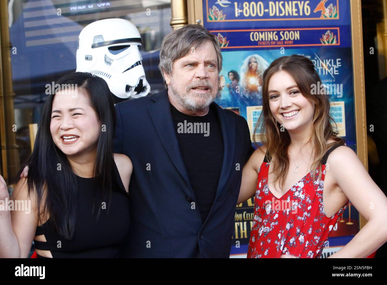 Kelly Marie Tran (l-r), Mark Hamill, Billie Lourd pose during the ...