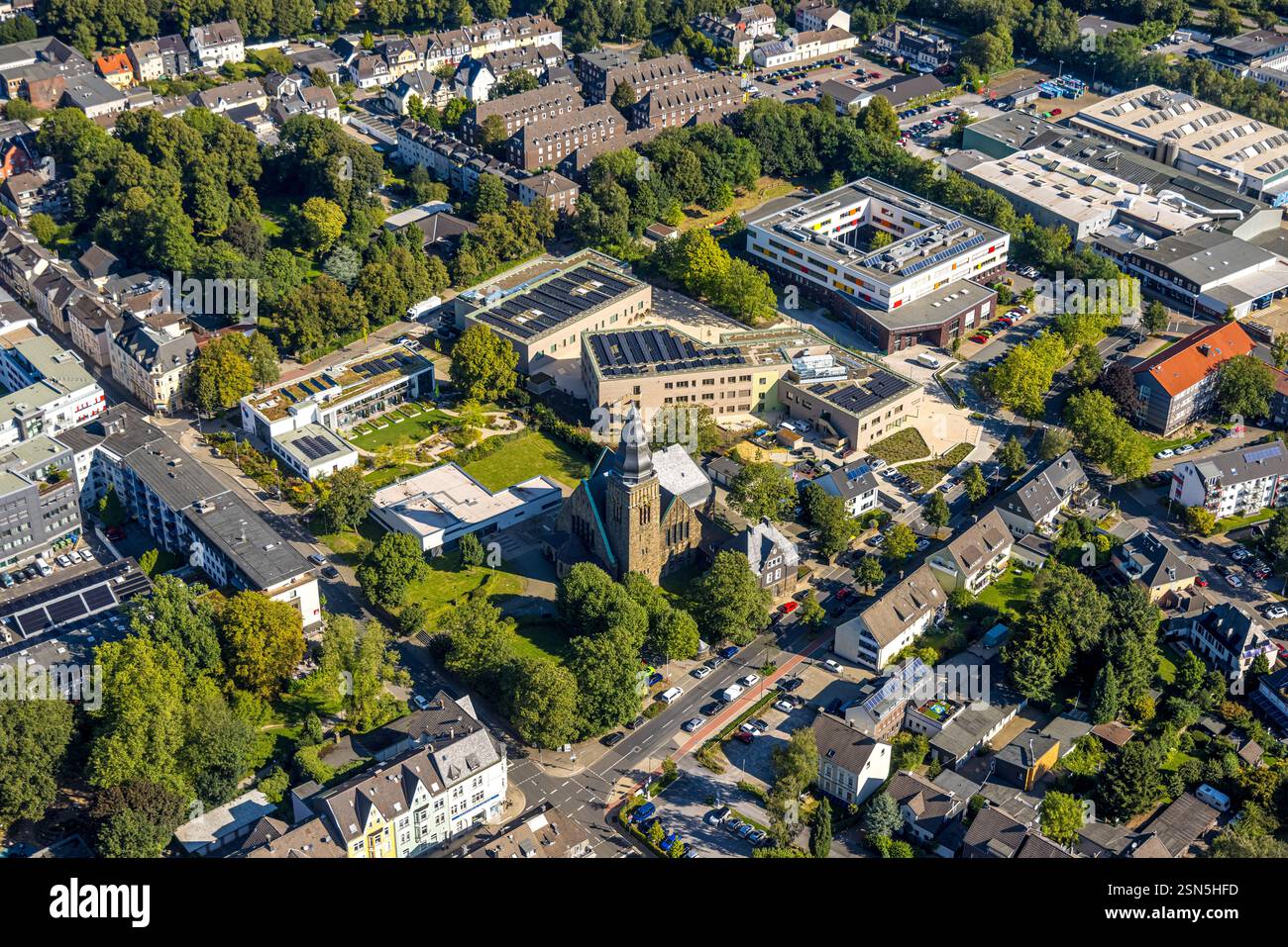 Aerial view, new hospice and palliative care center Niederberg ...