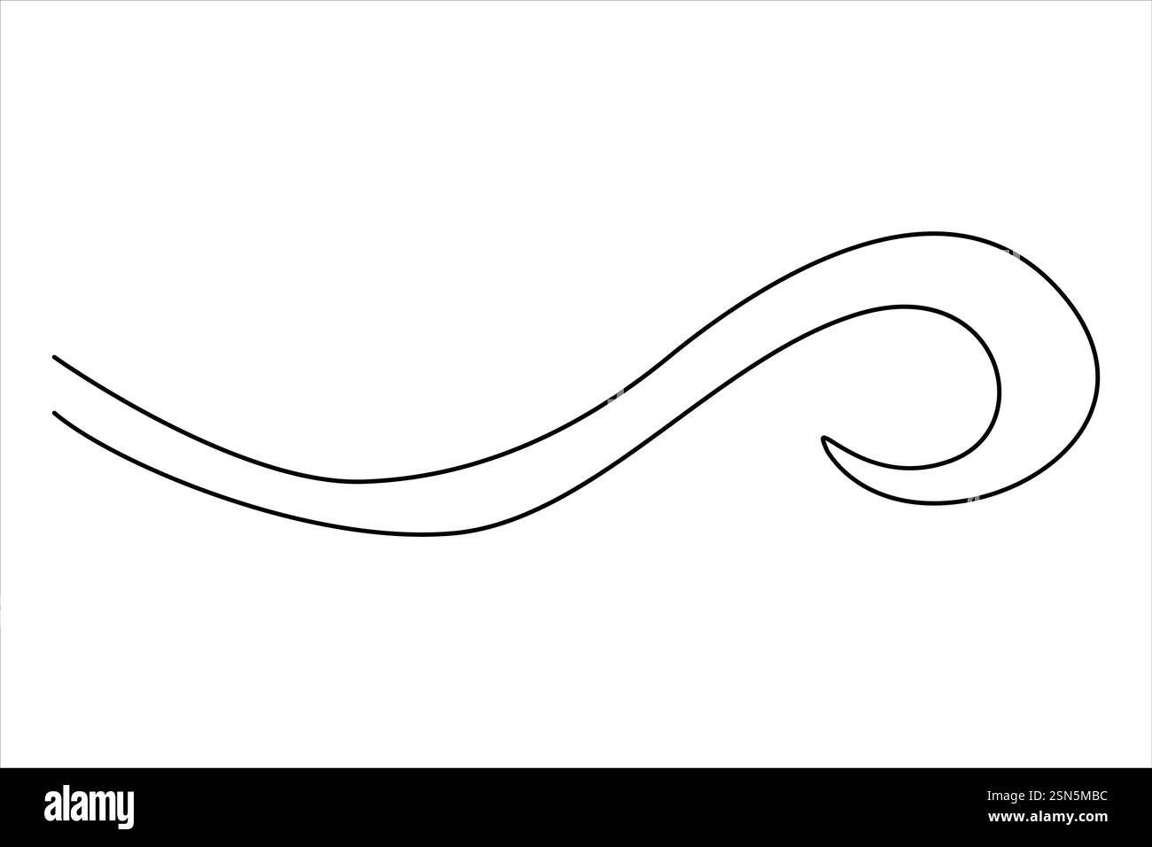 Continuous one line drawing of ocean sea wave outline vector art ...