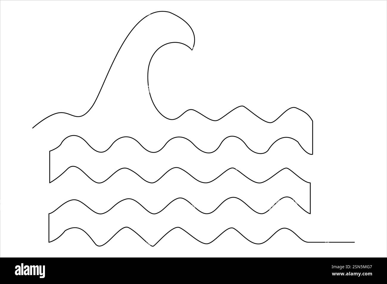 Ocean Wave Outline Ocean Outline Drawing