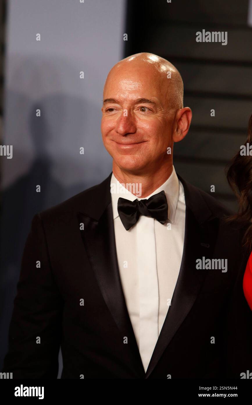 Amazon CEO Jeff Bezos attends the Vanity Fair Oscar Party at Wallis ...