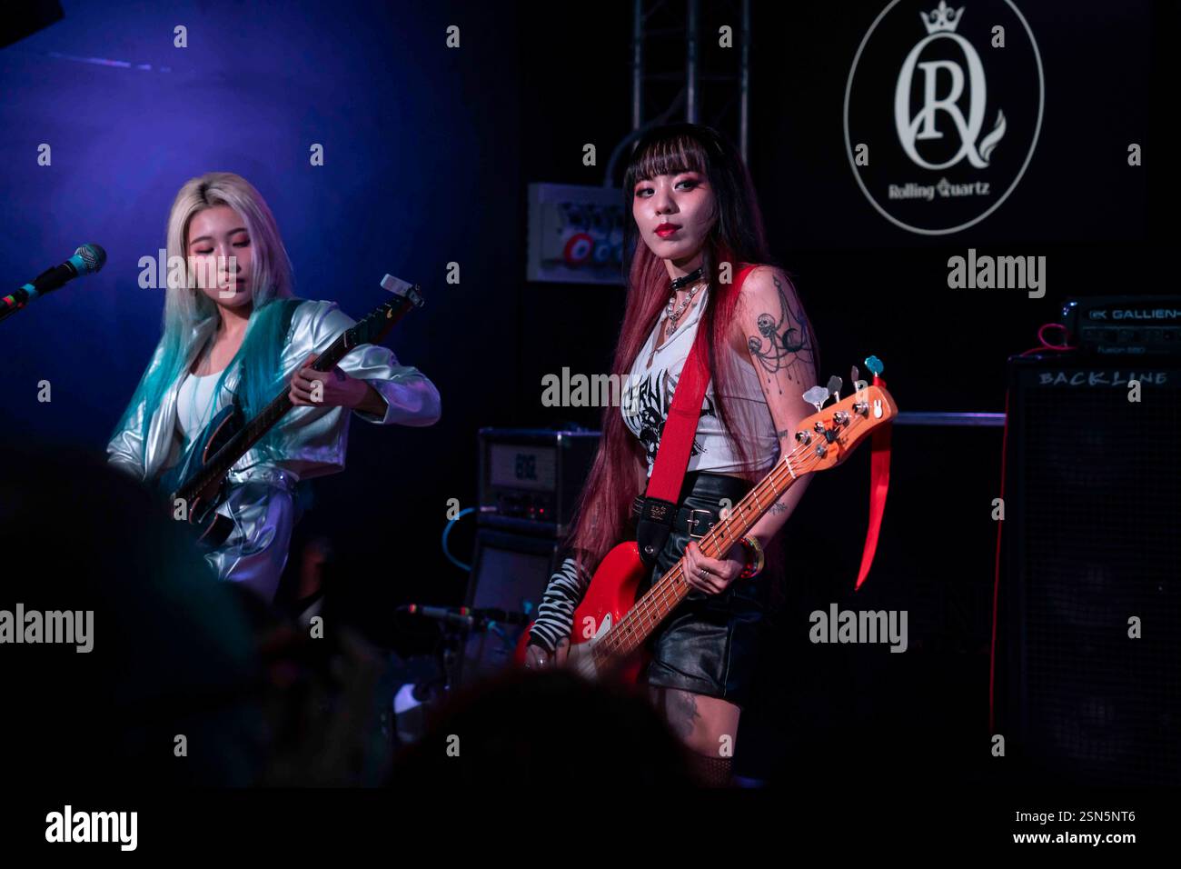 Milan, Italy. 31 January 2025. Korean rock girl band Rolling Quartz ...