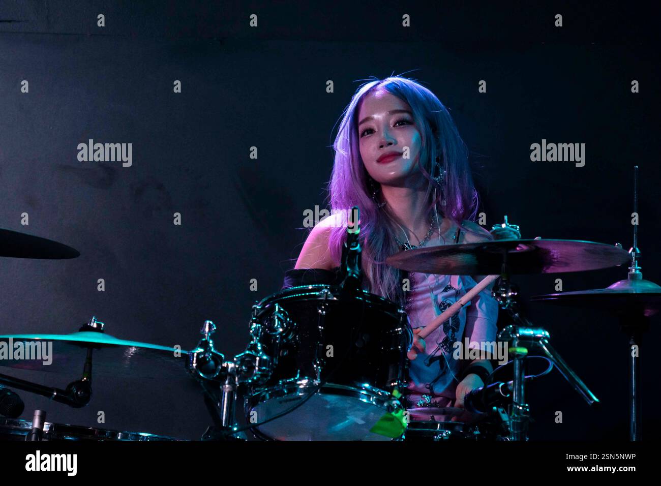 Milan, Italy. 31 January 2025. Korean rock girl band Rolling Quartz ...