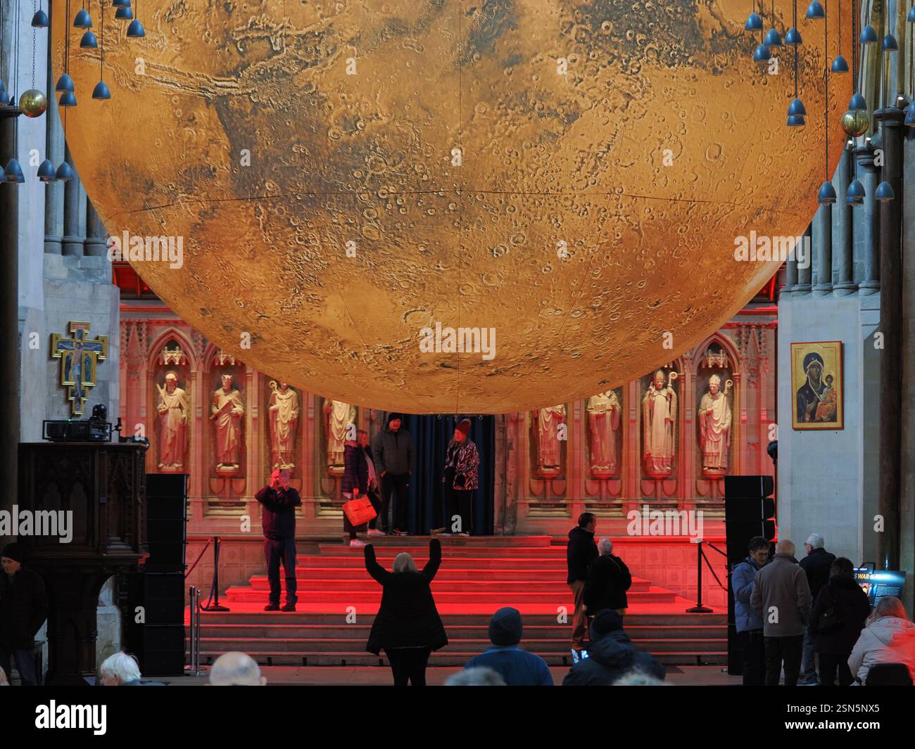 Rochester, Kent, UK. 13th Feb, 2025. Luke Jerram's replica Mars art ...
