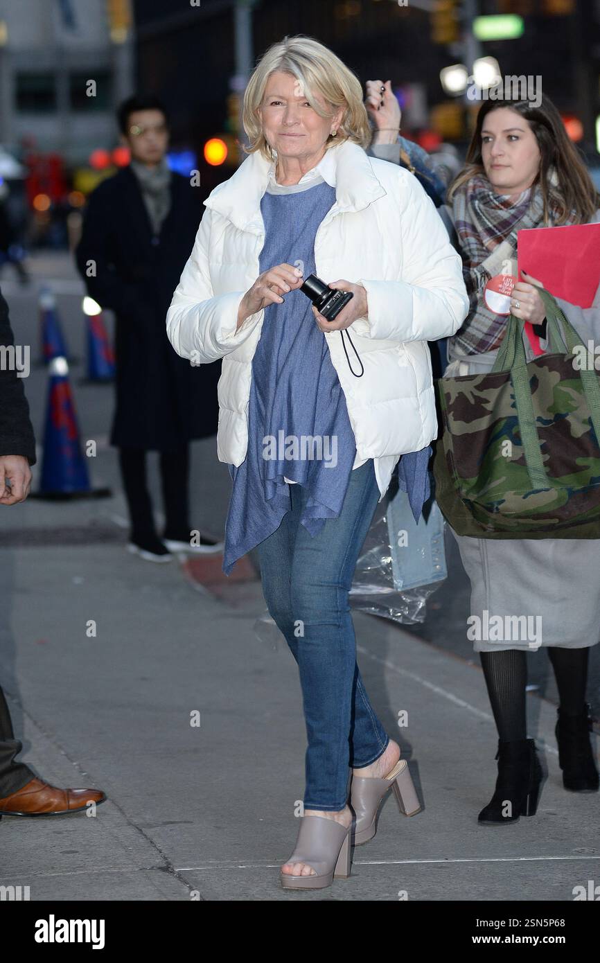 Martha Stewart arriving to tape an appearance on 'The Late Show with ...