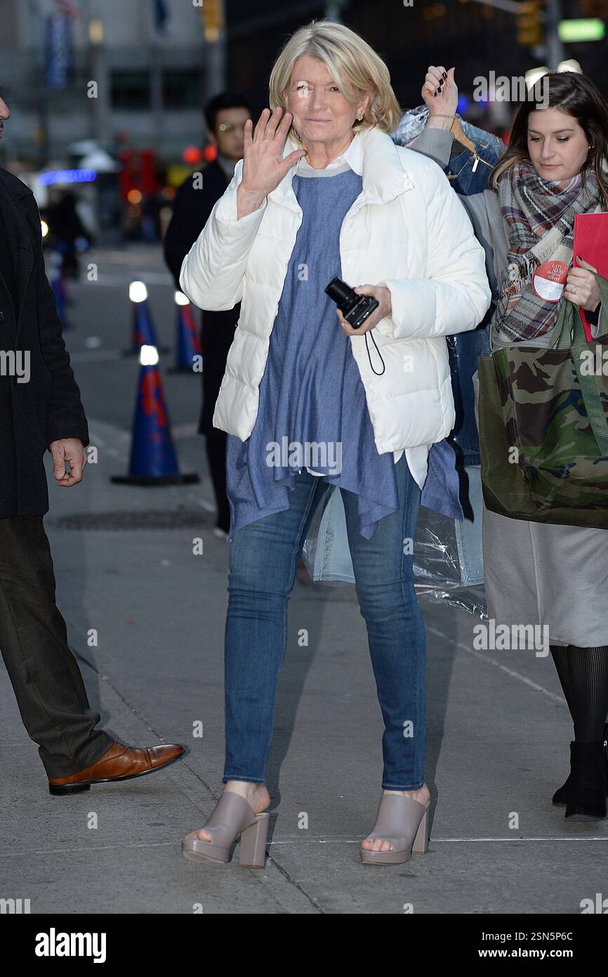 Martha Stewart arriving to tape an appearance on 'The Late Show with ...