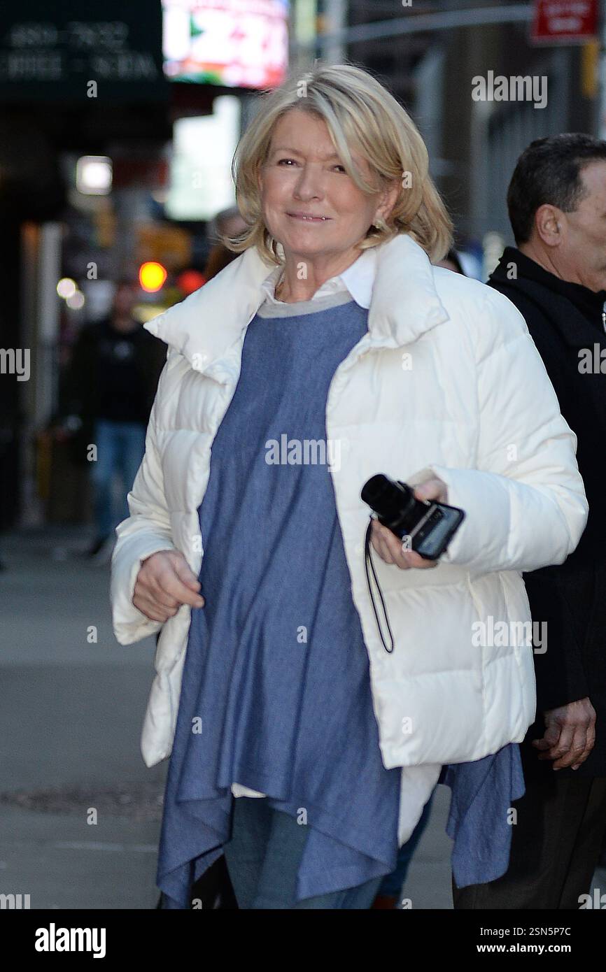 Martha Stewart arriving to tape an appearance on 'The Late Show with ...
