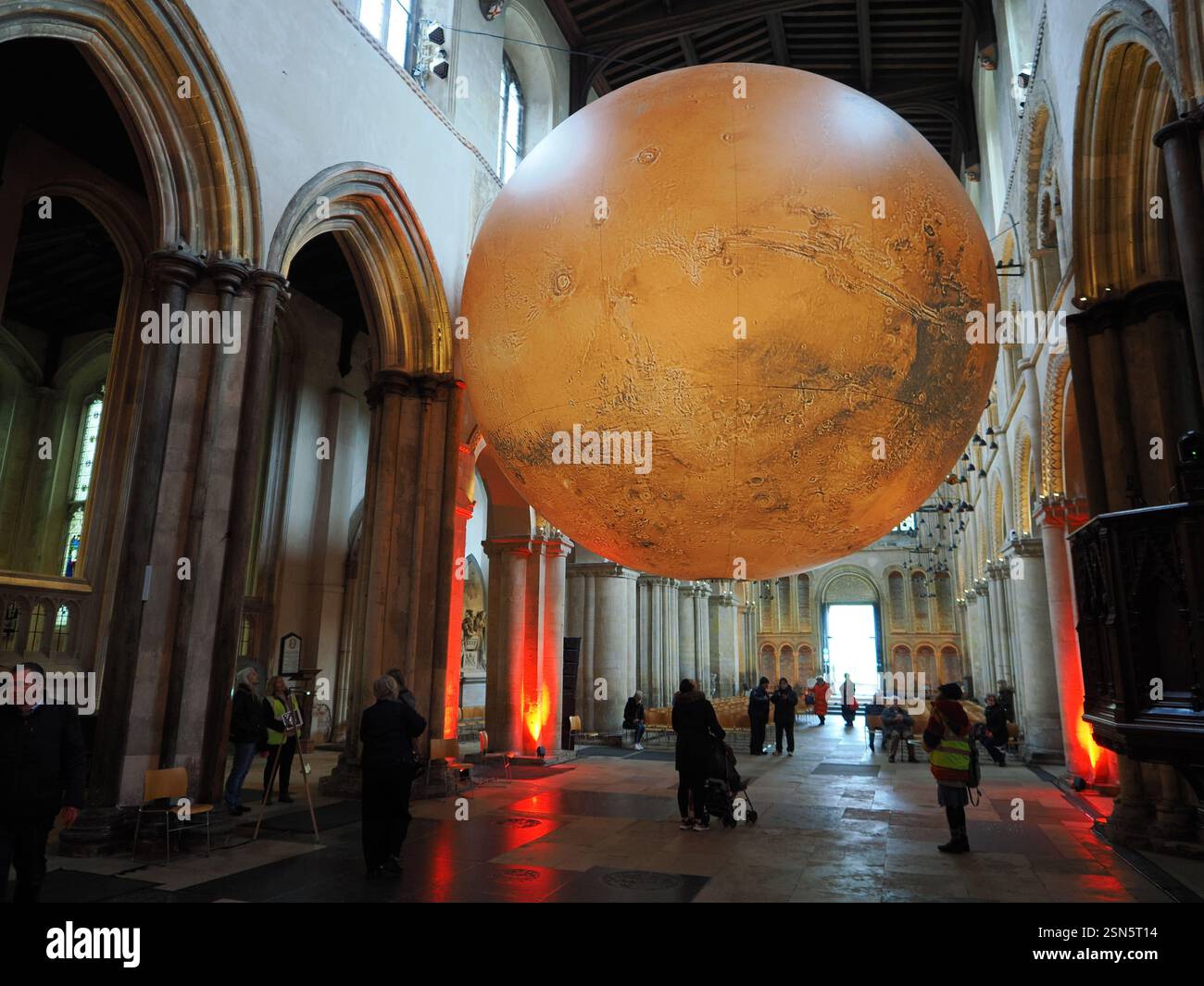 Rochester, Kent, UK. 13th Feb, 2025. Luke Jerram's replica Mars art ...