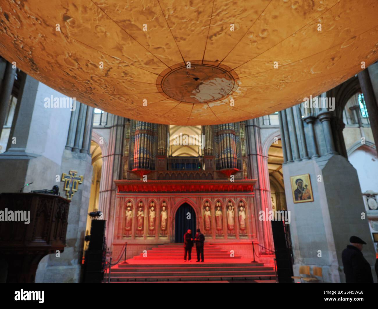 Rochester, Kent, UK. 13th Feb, 2025. Luke Jerram's replica Mars art ...