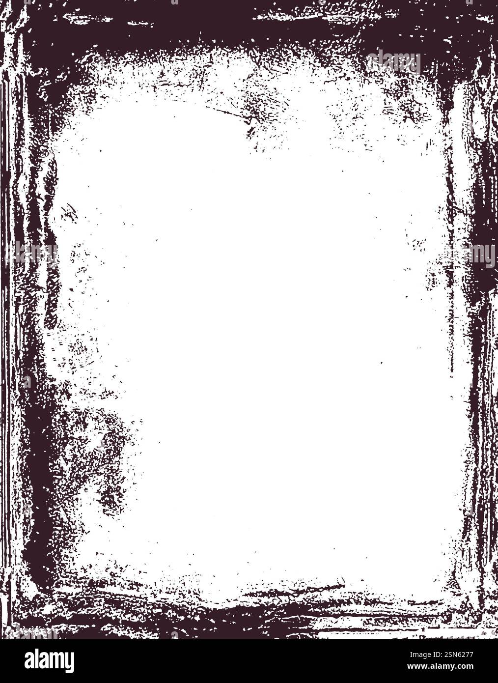 Dark, textured border surrounds blank white area, creating a vintage ...