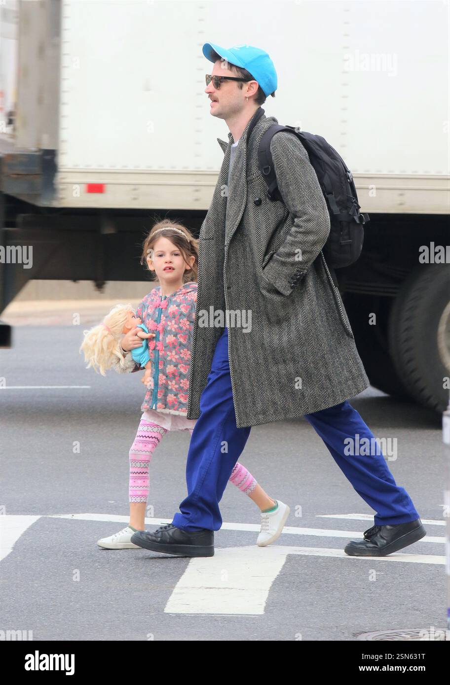 Actors Tom Sturridge and Sienna Miller take their daughter Marlowe ...