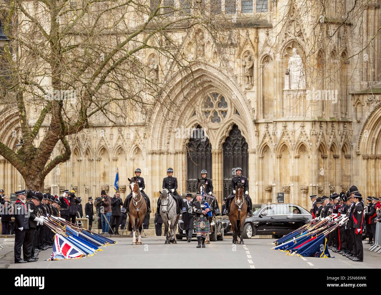 The funeral cortege of Police constable Rosie Prior leaving York ...