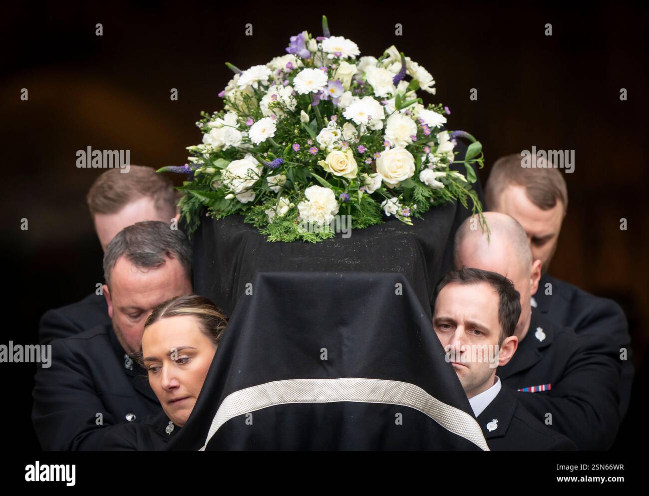 The coffin of Police constable Rosie Prior is carried out of York ...