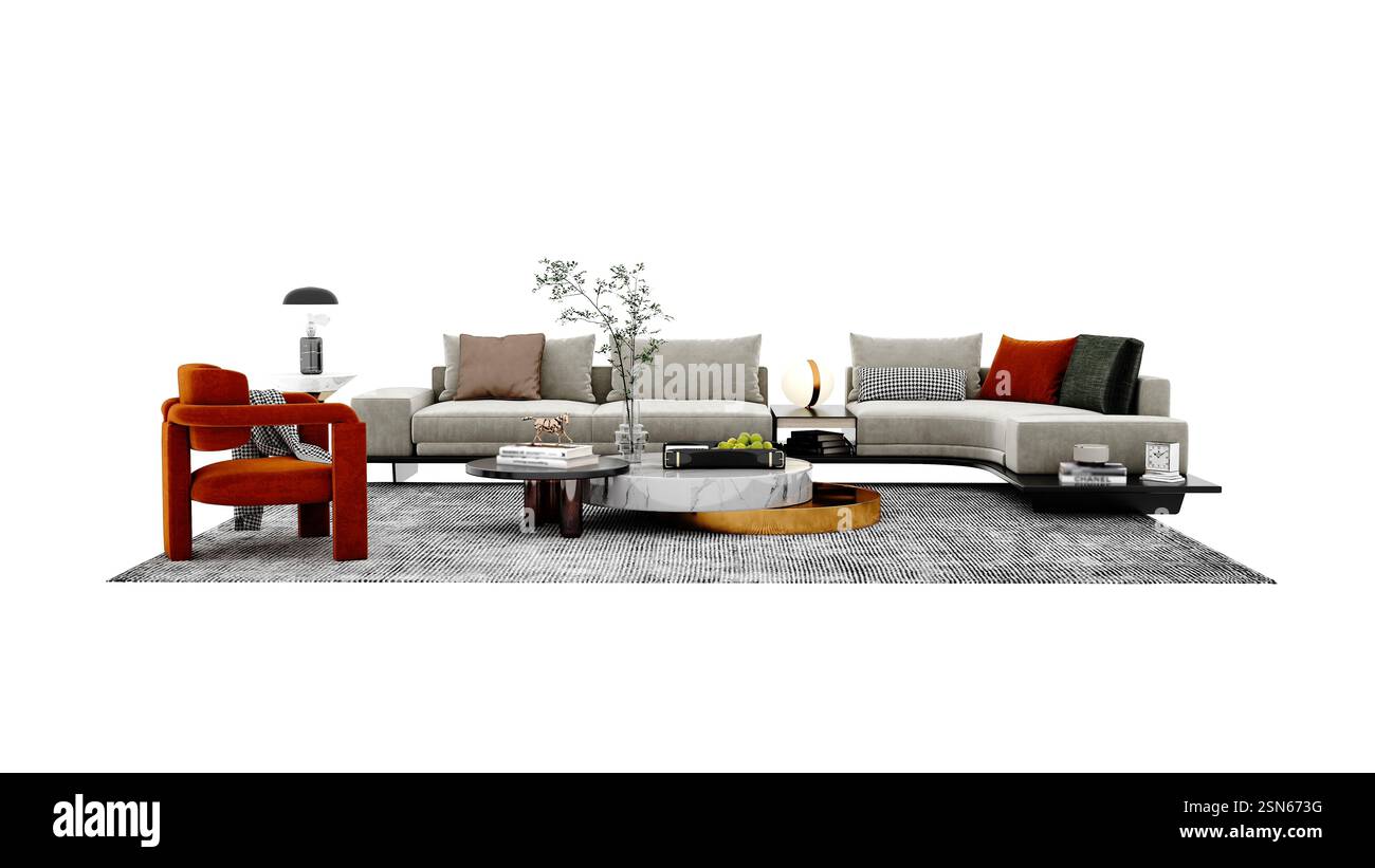 Modern contemporary minimal interior Cut Out Stock Images & Pictures ...