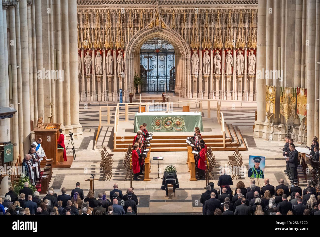 The funeral service of Police constable Rosie Prior at York Minster. Pc ...