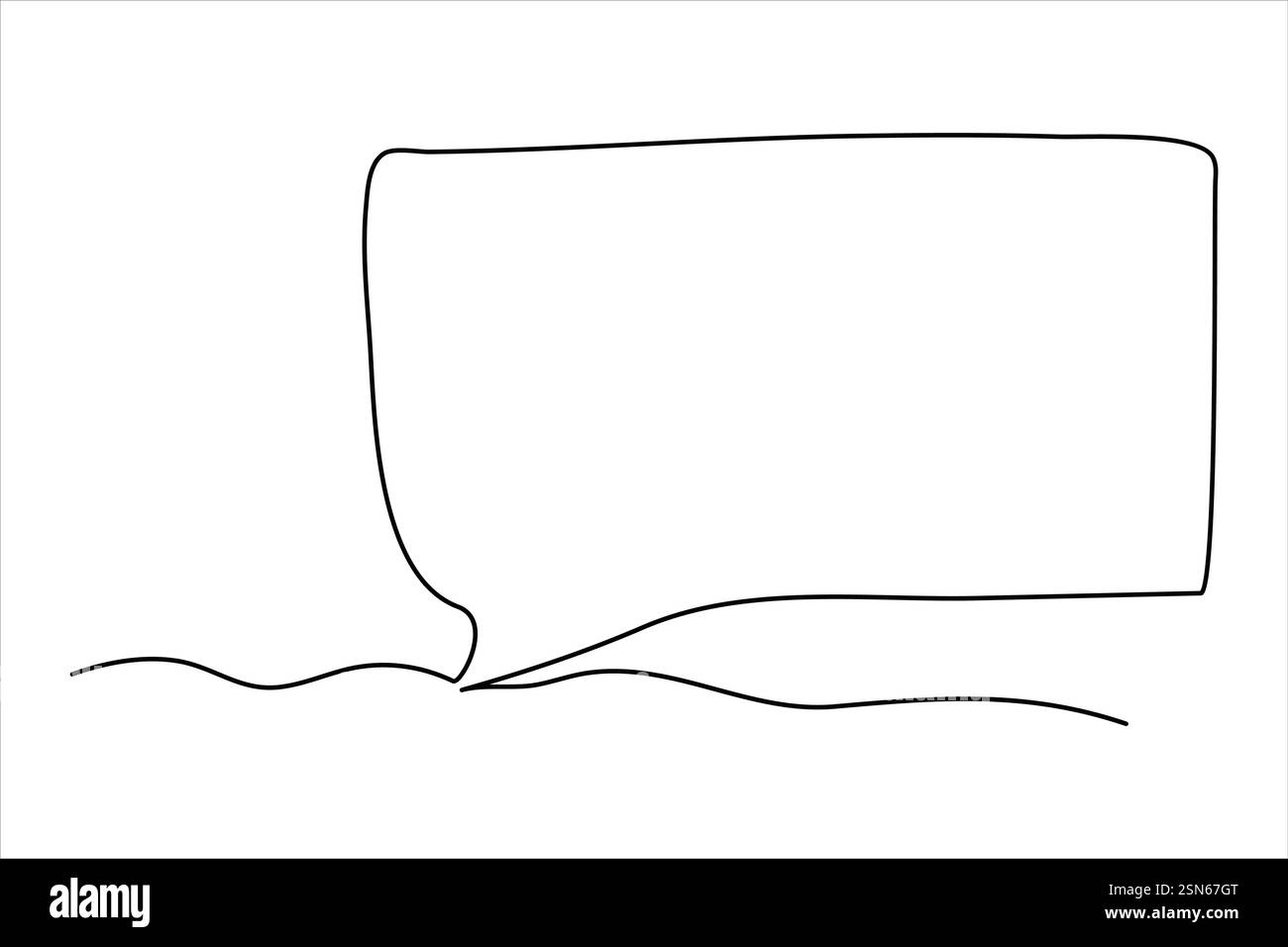 Continuous one line drawing of speech bubble. Doodle Vector illustration Stock Vector Image ...
