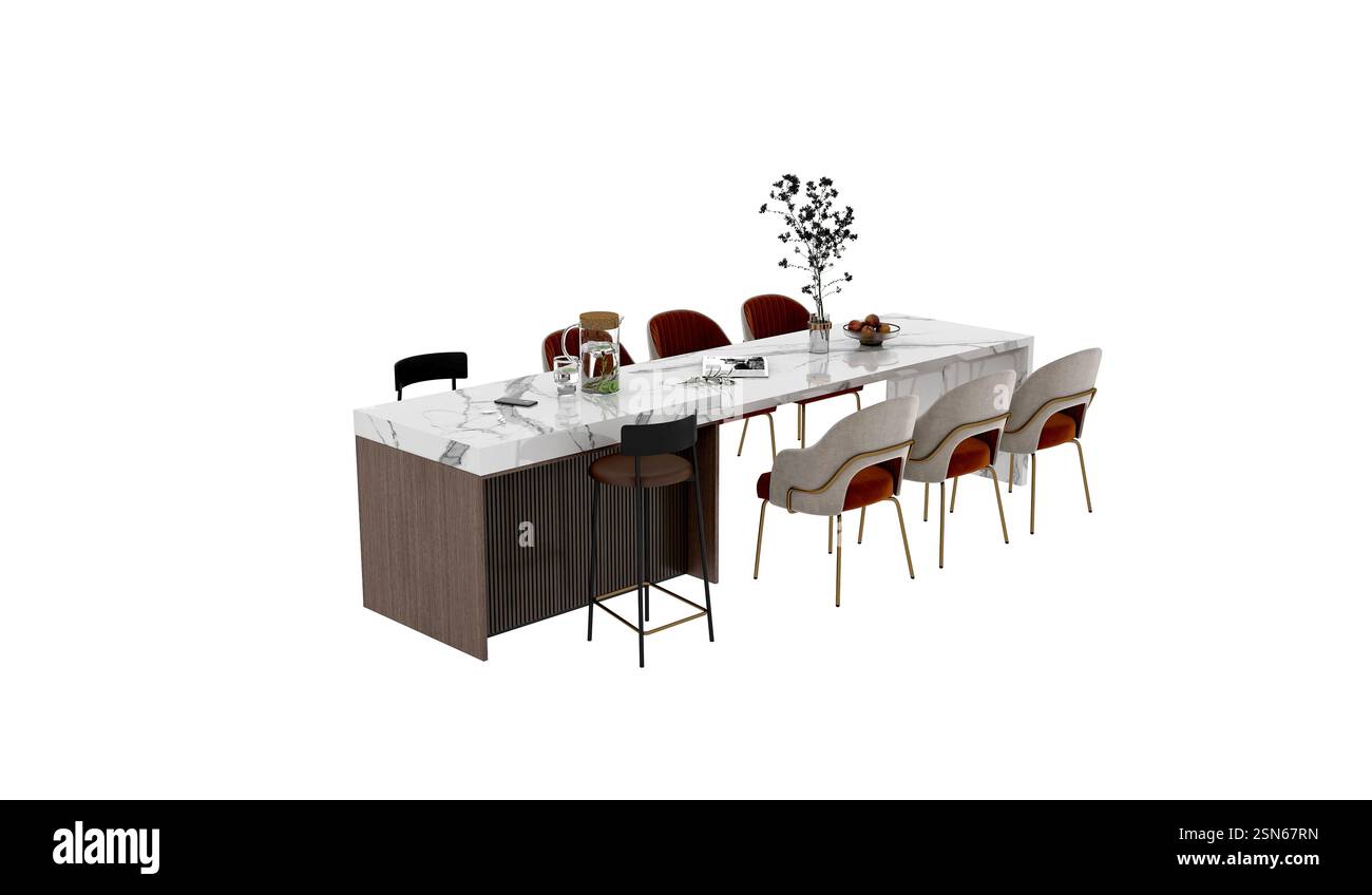 Dining table home Cut Out Stock Images & Pictures - Alamy