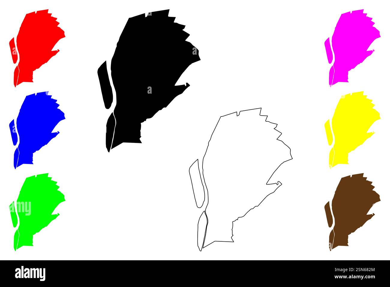 Cairo city (Arab Republic of Egypt) map vector illustration, scribble sketch Cairo Capital city ...