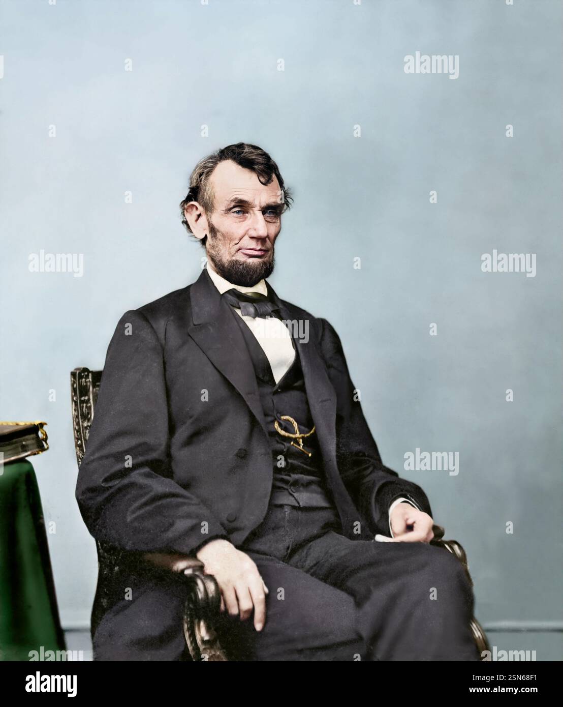 Abraham Lincoln, President of the United States, three-quarter length ...