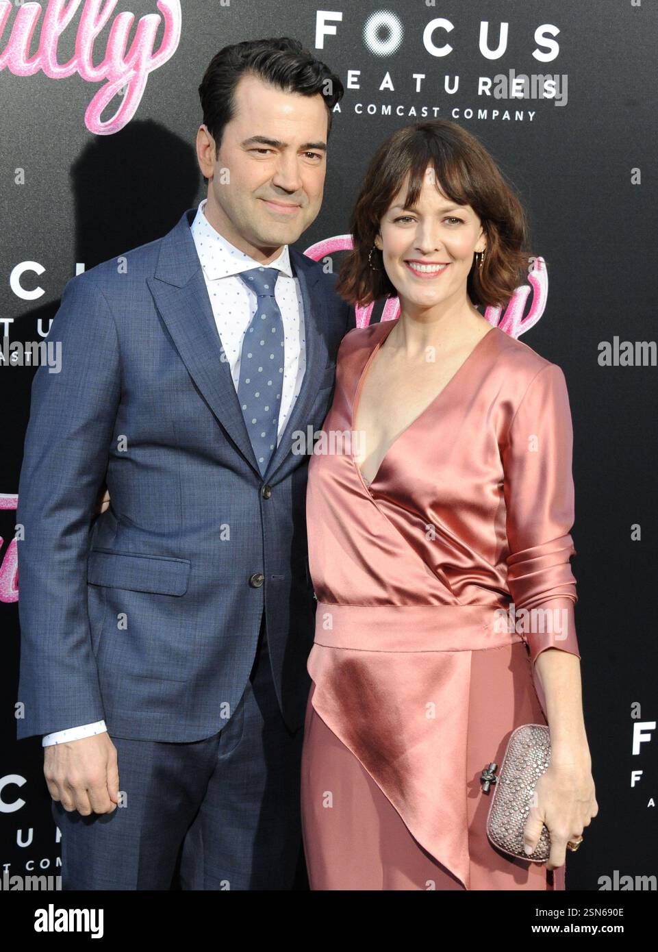 Ron Livingston and Rosemarie DeWitt arriving at the premiere of 'Tully ...