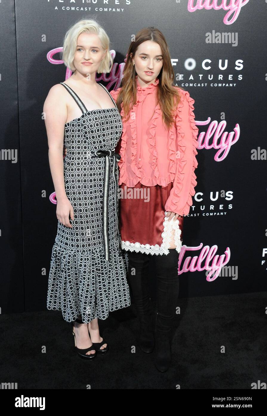 Kaitlyn Dever (R) and Mady Dever arriving at the premiere of 'Tully' at ...