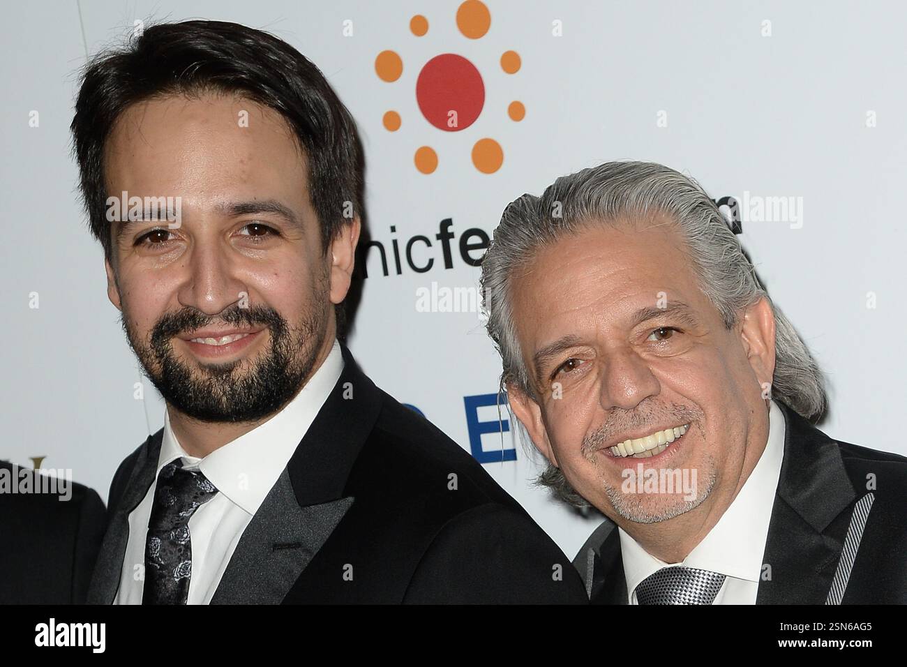 Lin Manuel Miranda and his father attending the Hispanic Federation ...