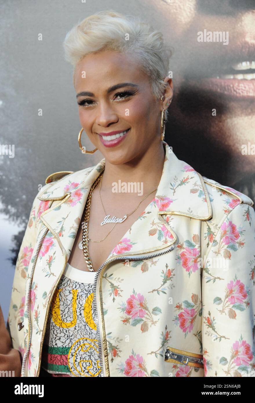Actress Paula Patton arriving at the premiere of 'Traffik' at the ...