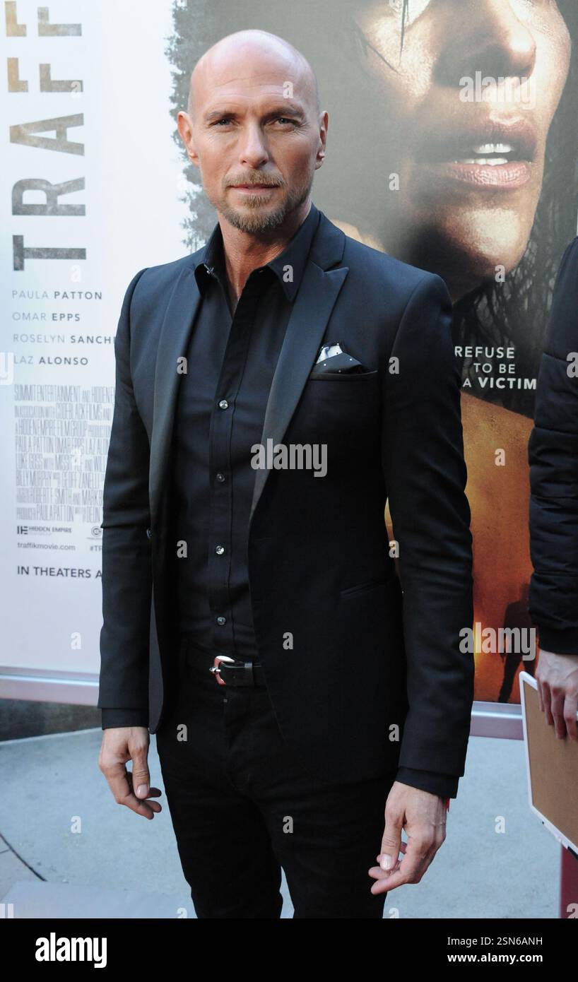Luke Goss arriving at the premiere of 'Traffik' at the ArcLight ...
