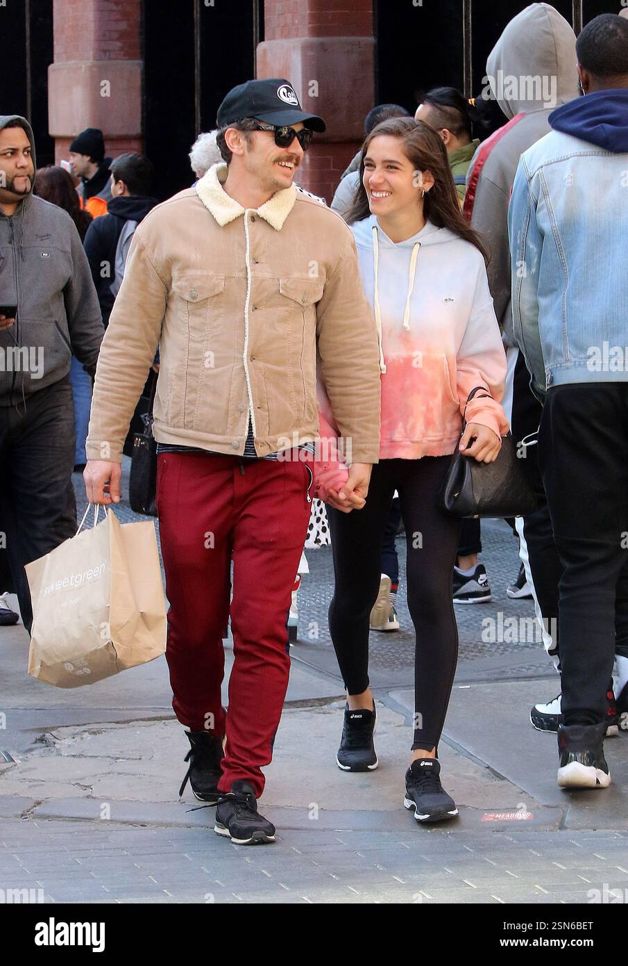 Actor James Franco walks in Soho with his girlfriend, student Isabel ...