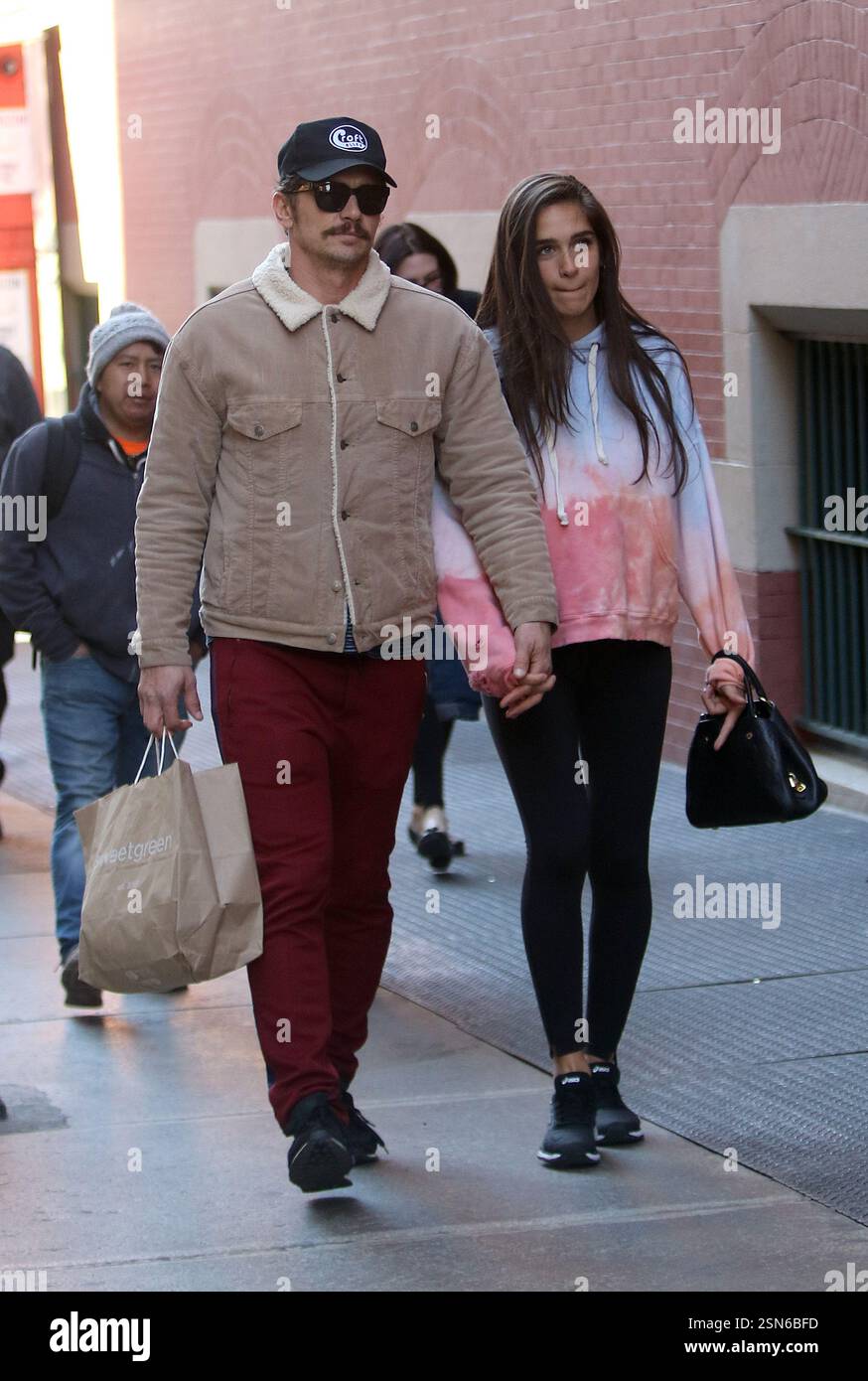 Actor James Franco walks in Soho with his girlfriend, student Isabel ...
