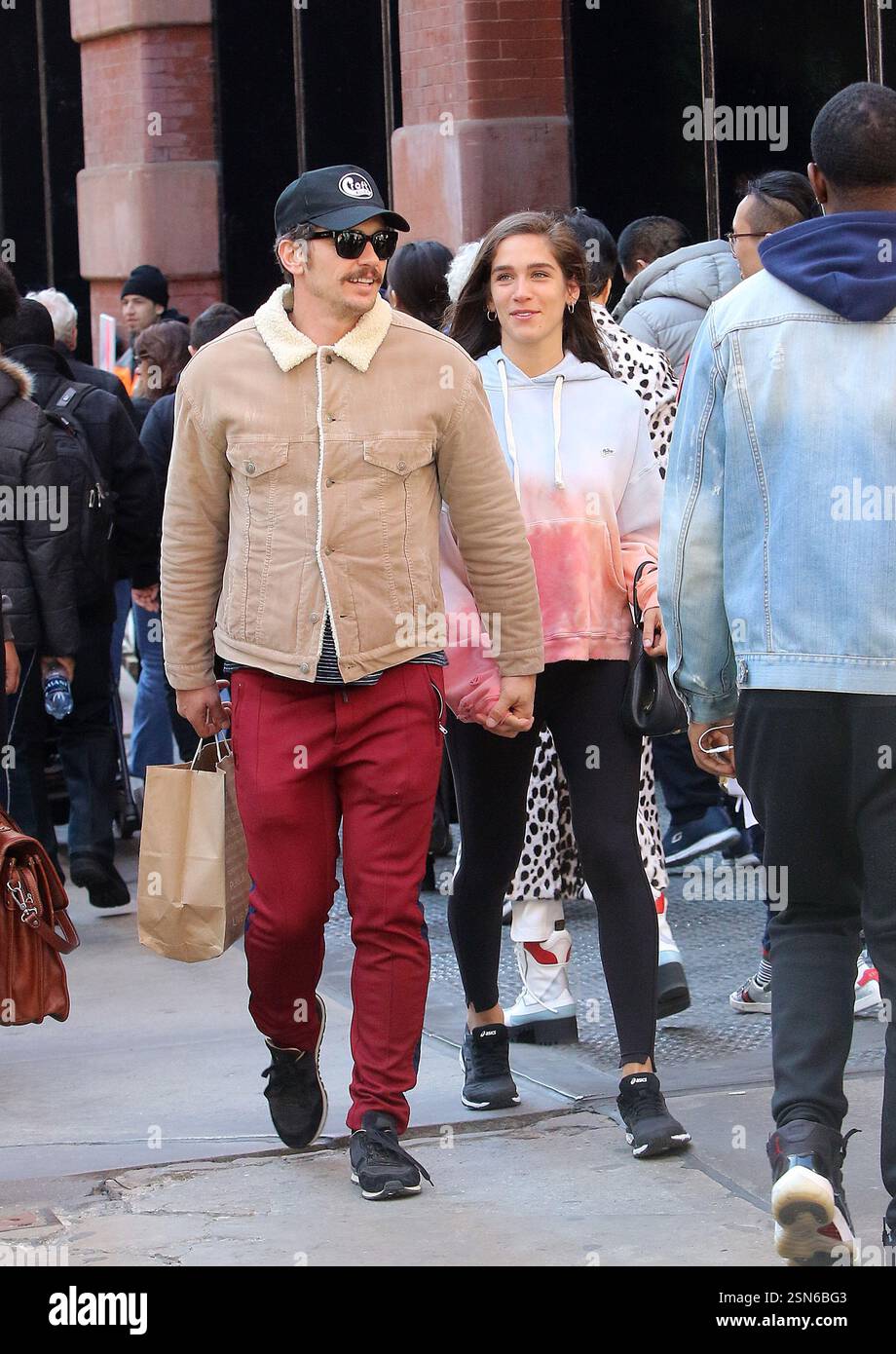 Actor James Franco walks in Soho with his girlfriend, student Isabel ...