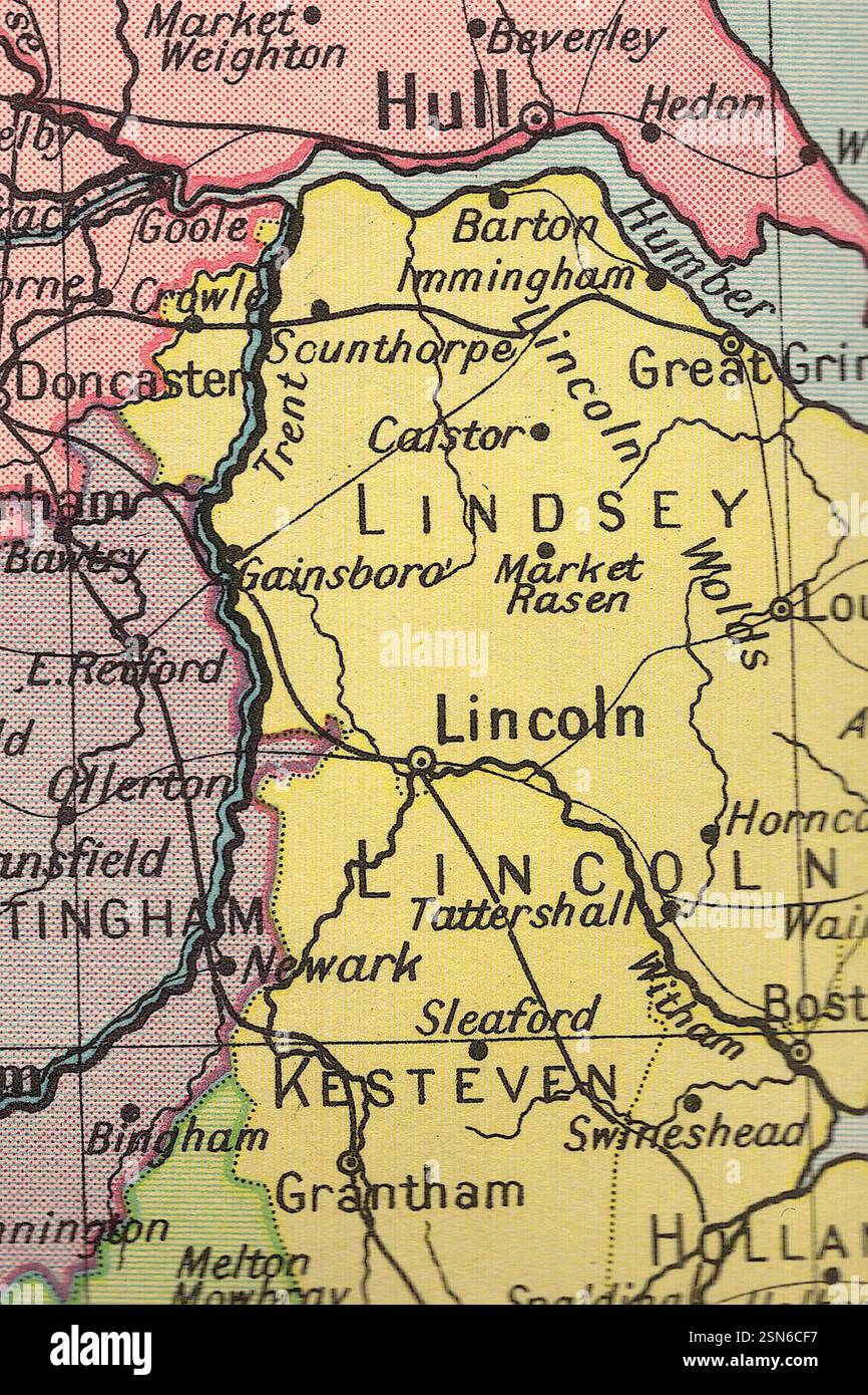 A vintage political map of Great Britain showing the county of ...