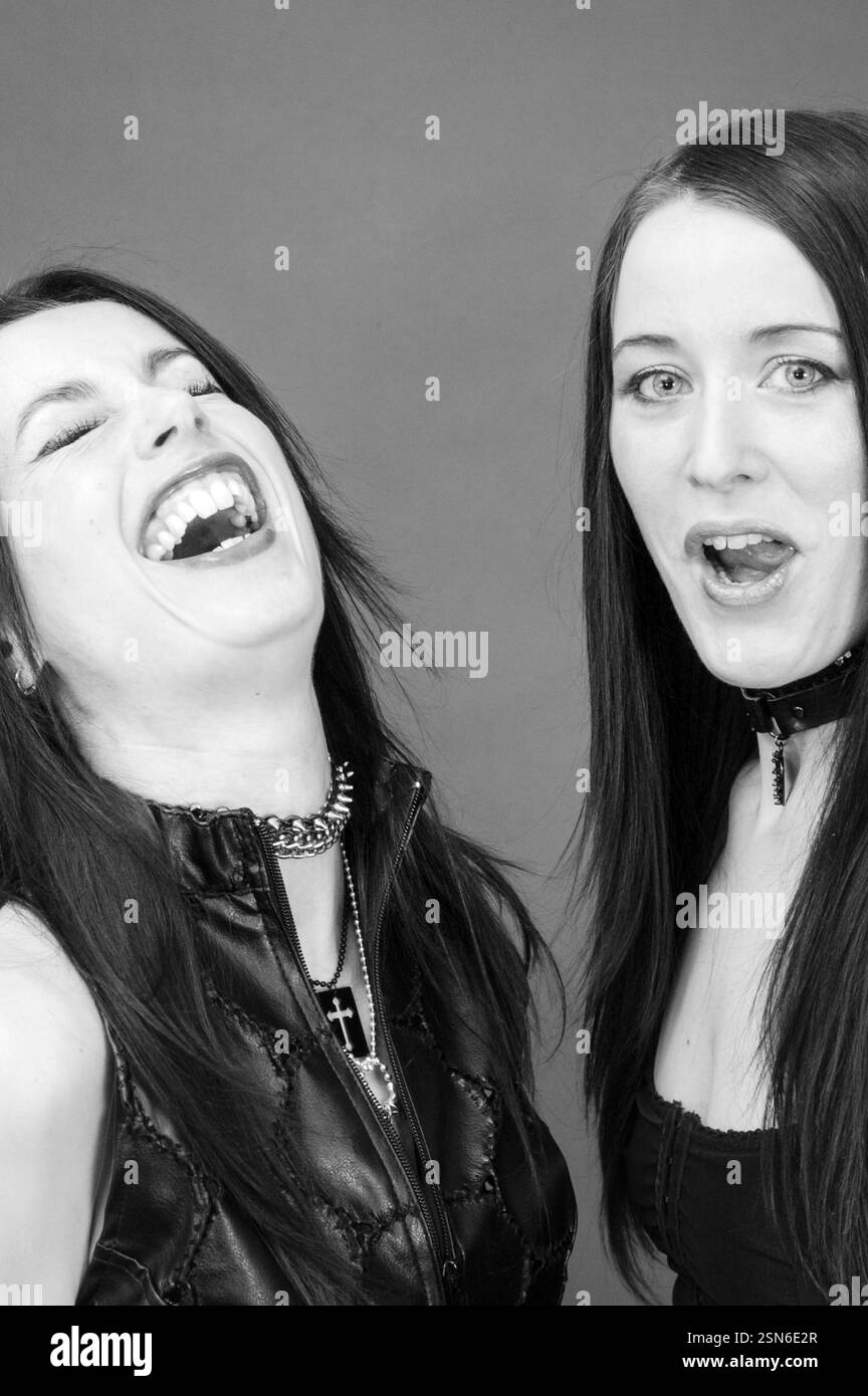 KARNATAKA BAND, YOUNG, PORTRAIT, 2004: The two female members of the ...