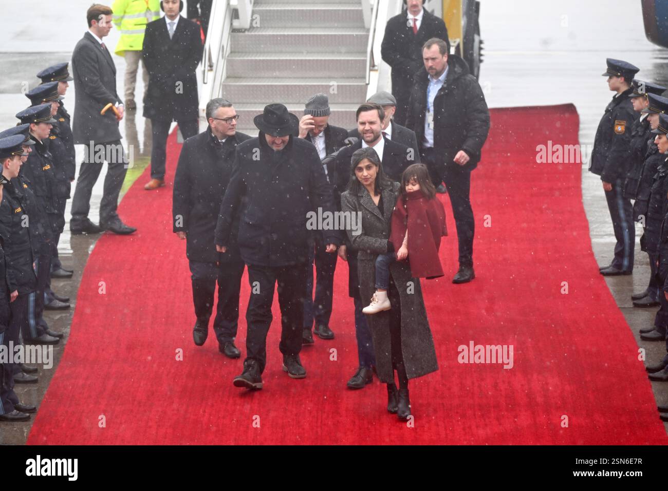 Hallbergmoos, Germany. 13th Feb, 2025. Minister President Markus Söder ...
