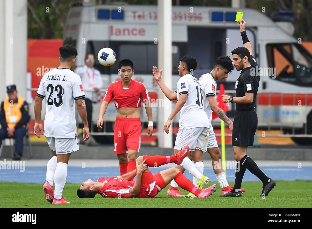 Shenzhen, China. 13 February, 2025. Referee during the AFC U20 Asian ...