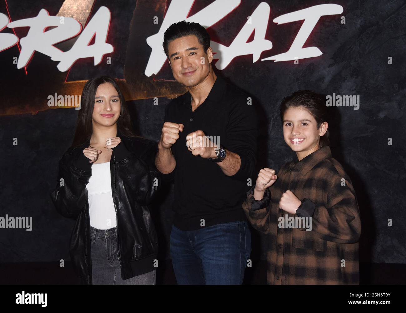 Hollywood, USA. 12th Feb, 2025. Gia Lopez, Mario Lopez and Dominic ...