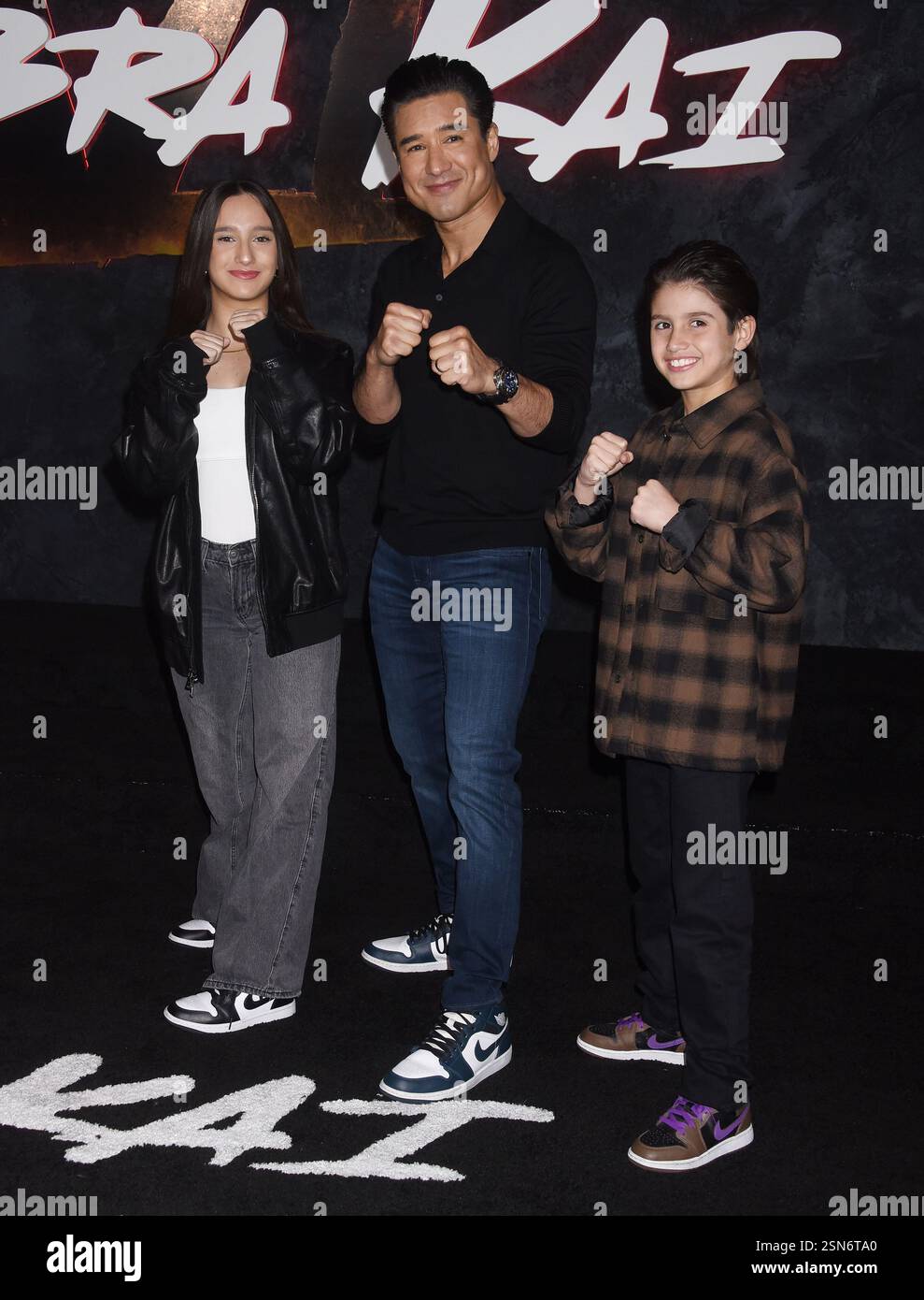 Hollywood, USA. 12th Feb, 2025. Gia Lopez, Mario Lopez and Dominic ...